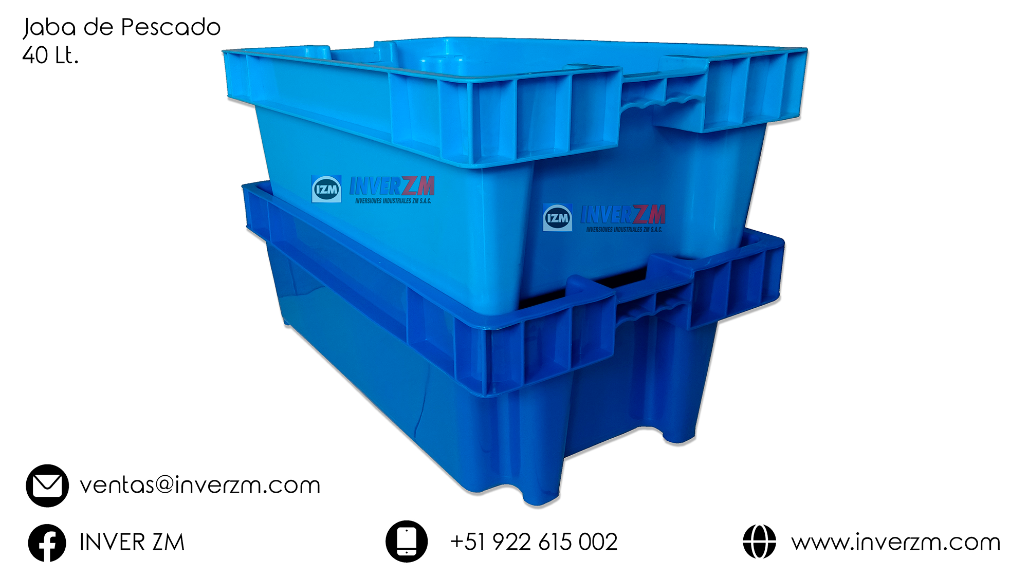 Jaba de Pescado de 40 Litros y 70 Litros - INVER ZM